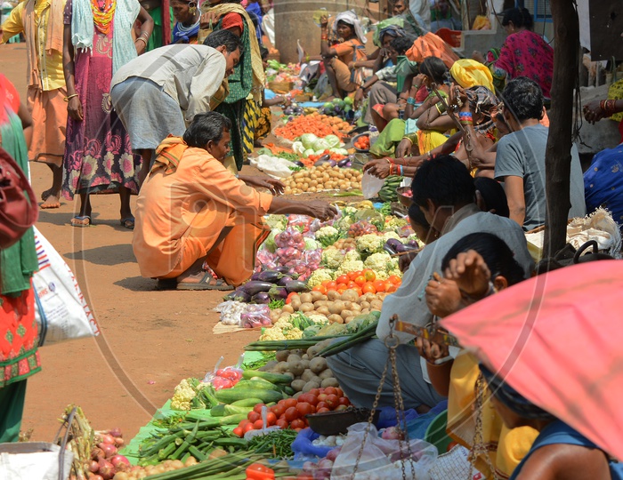 Image of Tribal People in Local Market-UO167746-Picxy