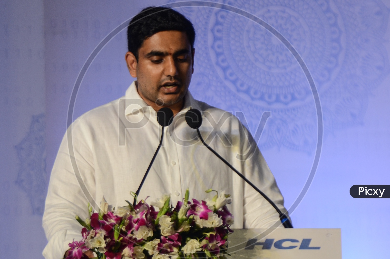 Image of IT Minister Nara Lokesh at HCL ground breaking ceremony-GL056210-Picxy