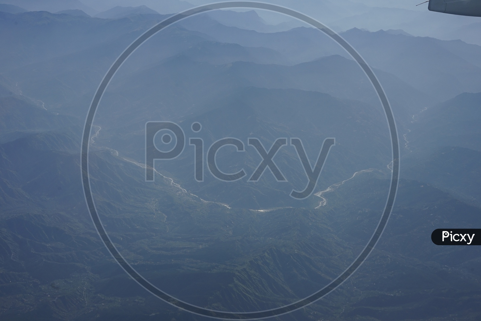 Image of Beautiful Himalayan mountains captured from aircraft ...