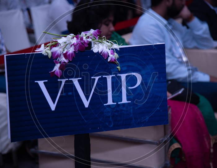 Image of VVIP Sign Board at Corporate Event-YB763770-Picxy