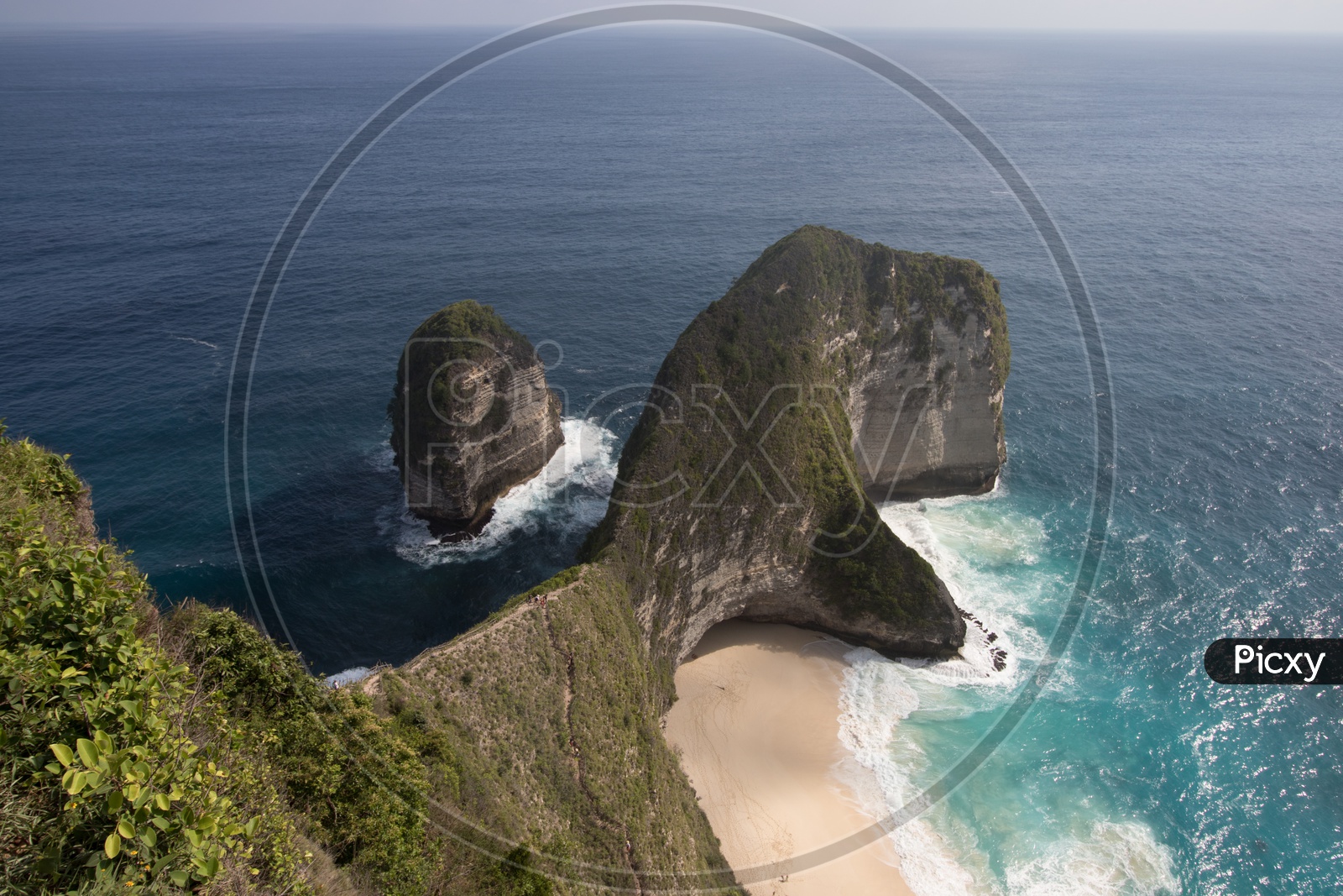 Image of Beach with Mountains in Bali / Beach Landscape / Mountains in ...