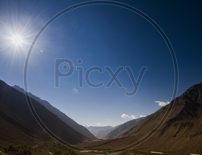 Image of Snow Mountains at Spiti Valley, Marango Rangarik, Himachal ...