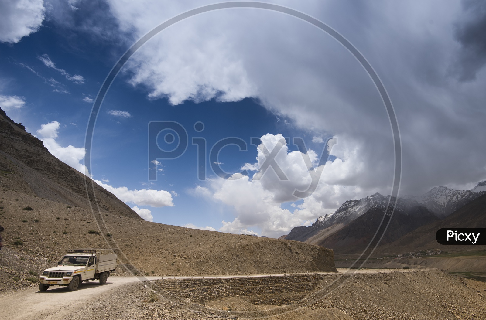 Image of Snow Mountains at Spiti Valley, Marango Rangarik, Himachal ...