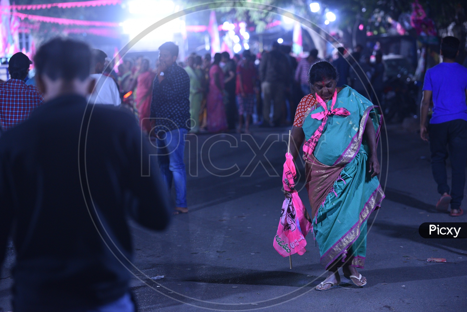 Image of Women Supporter of TRS Party in Election Campaign 2018 ...