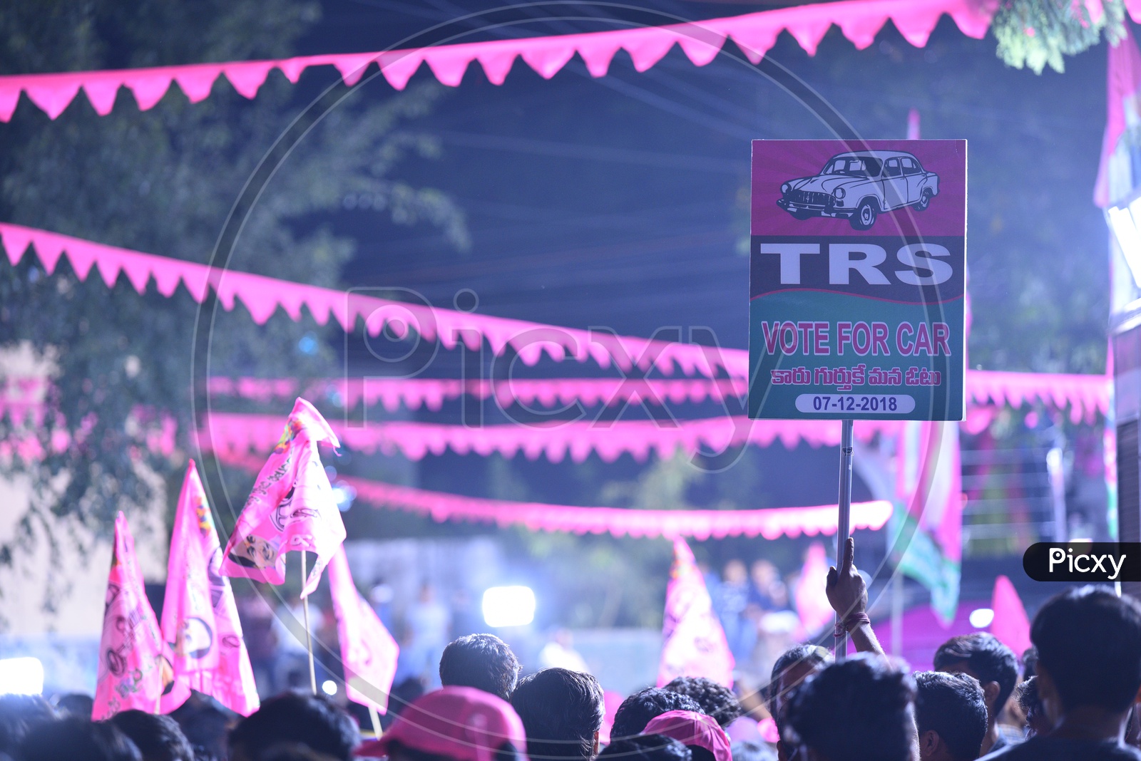 Image of TRS Party Placards During Election Campaign 2018-OP067440-Picxy