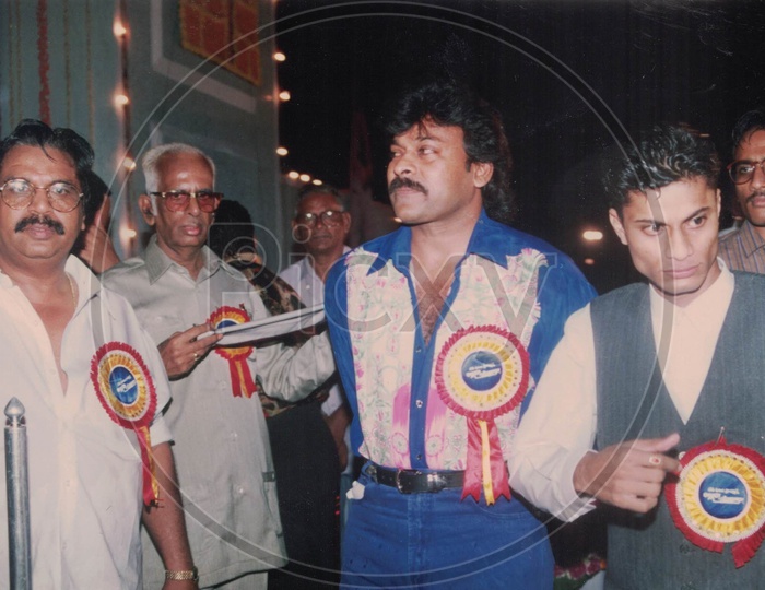 Image of Actor Chiranjeevi & Director Dasari Narayana rao at Alluda ...