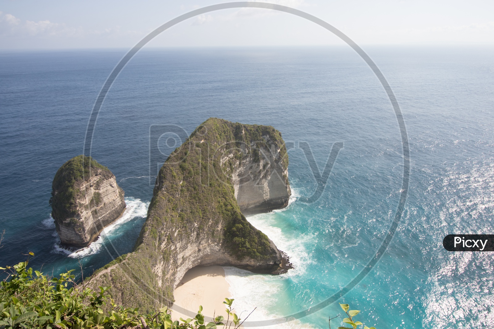Image of Beach with Mountains in Bali / Beach Landscape / Mountains in ...