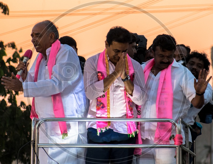 Image of Kalvakuntla Taraka Rama Rao At Telangana Rastra Samithi ...