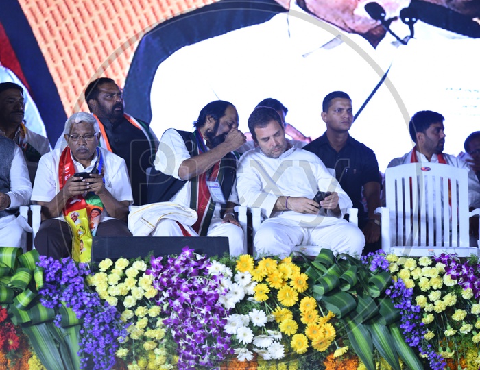 Image of Congress President Rahul Gandhi with other Ministers at TDP ...