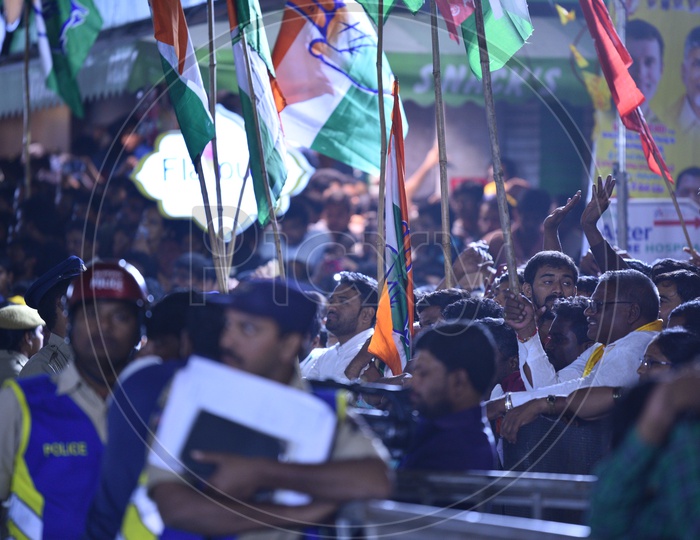 Image of Public at Congress/CPI/TDP/TJP Party meeting in Ameerpet for ...