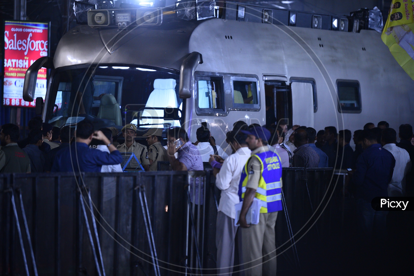 Image of Security at Congress/CPI/TDP/TJP Party meeting in Ameerpet for ...