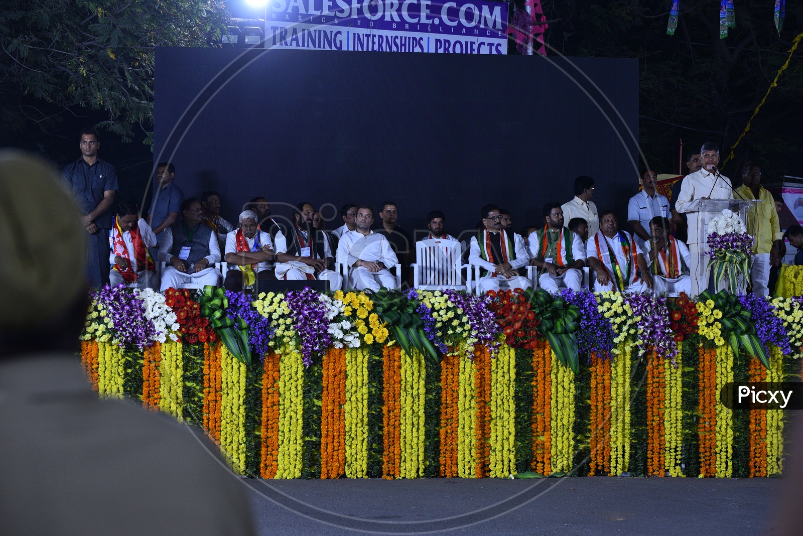 Image of Rahul gandhi, Kodanda ram, Uttam Kumar, N Chandra Babu Naidu and others during ...