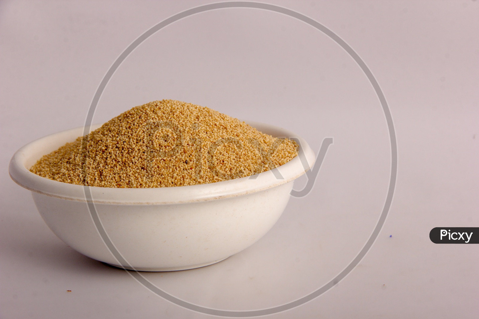 Image of Dried Millet Groats in a Bowl on an Isolated White Background ...