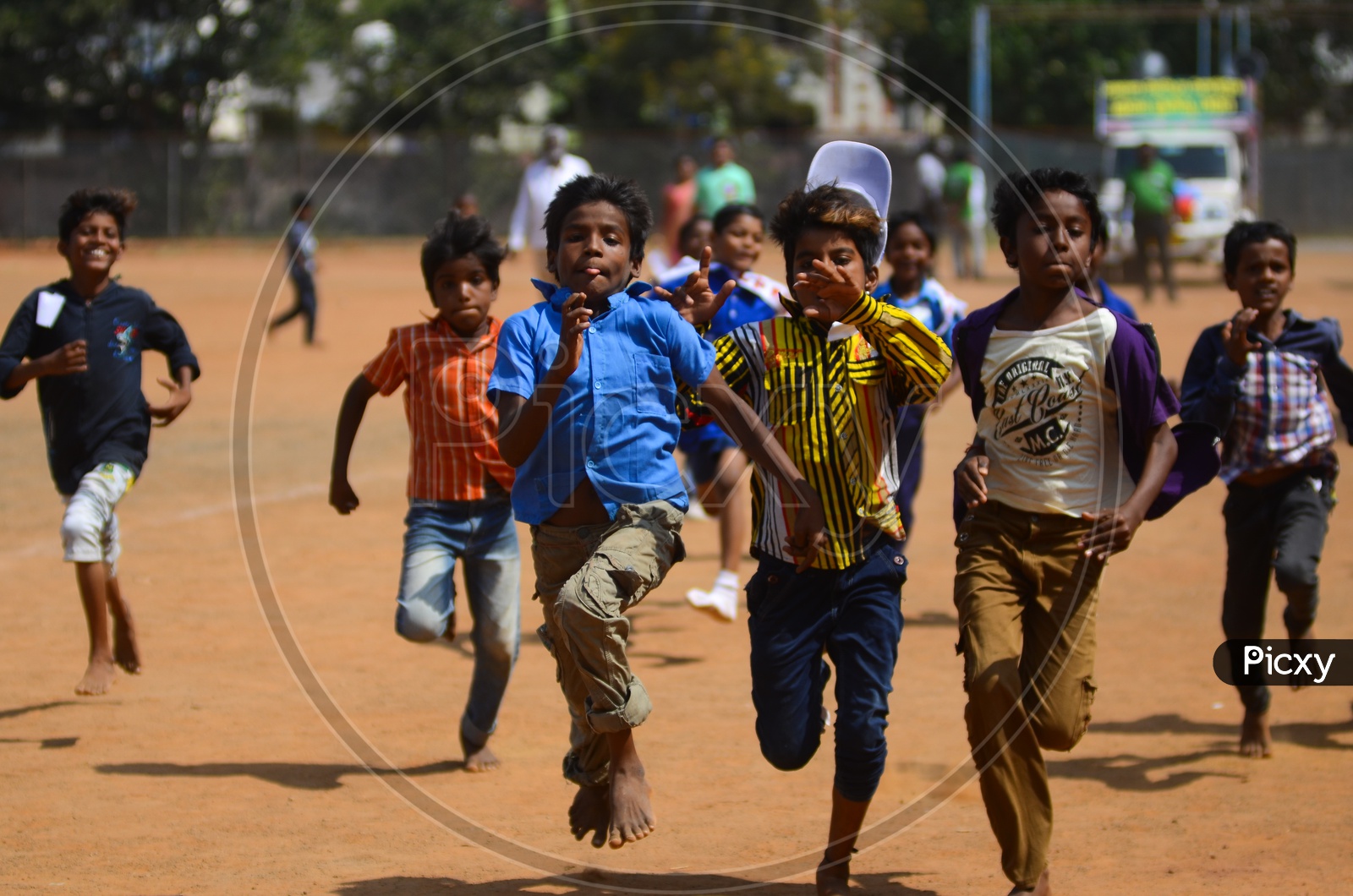 Image of Children participate in games conducted during National Child ...
