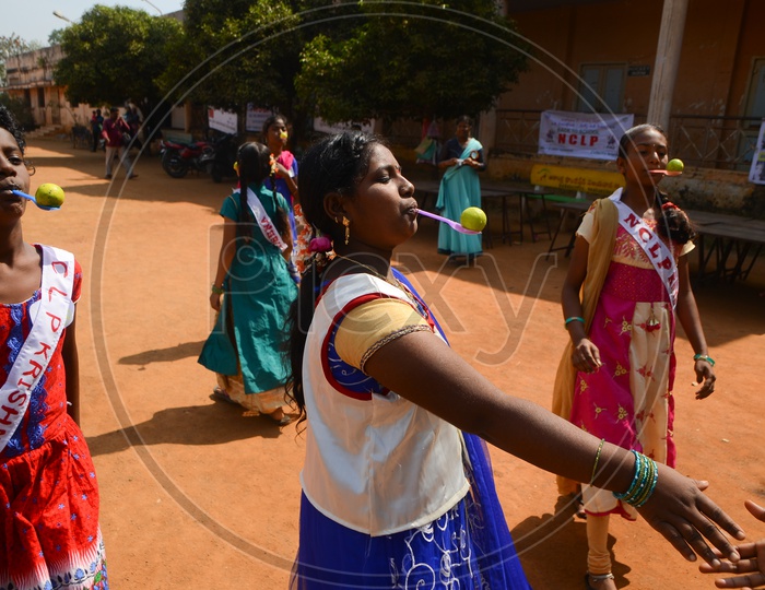 Image of Children participate in games conducted during National Child ...
