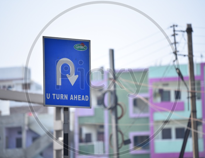 Image of U Turn Sign Board-YK440233-Picxy