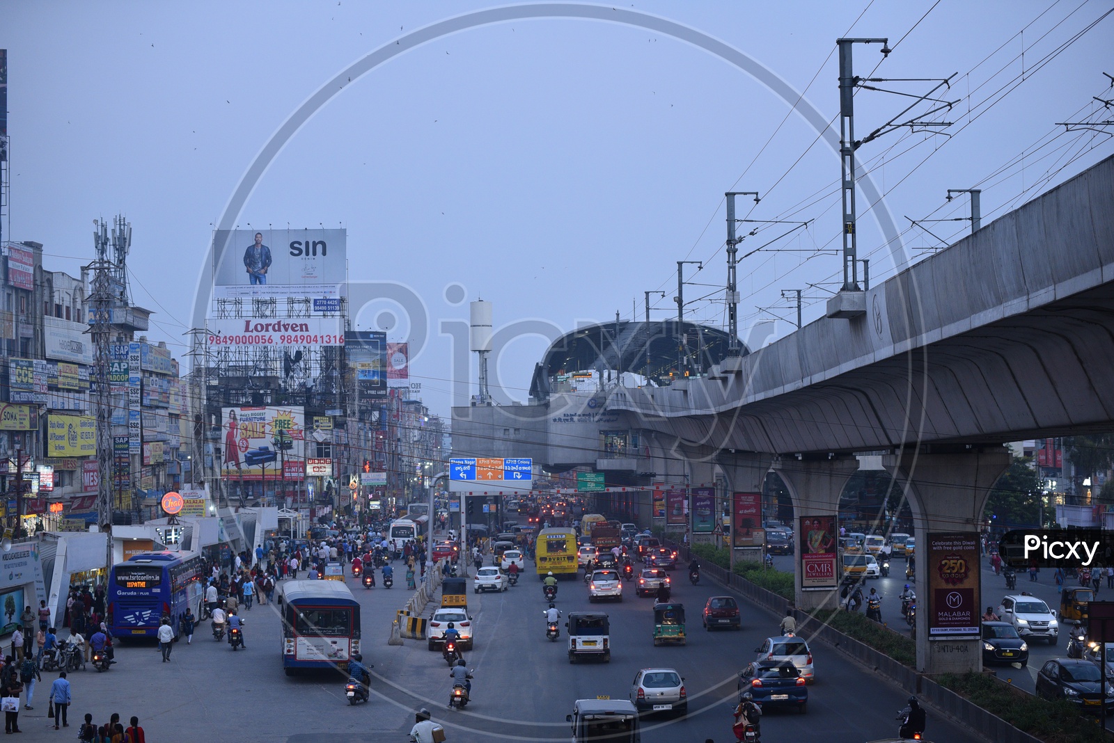 Image of KPHB Metro Station and KPHB Main Bus Stop-EJ545887-Picxy