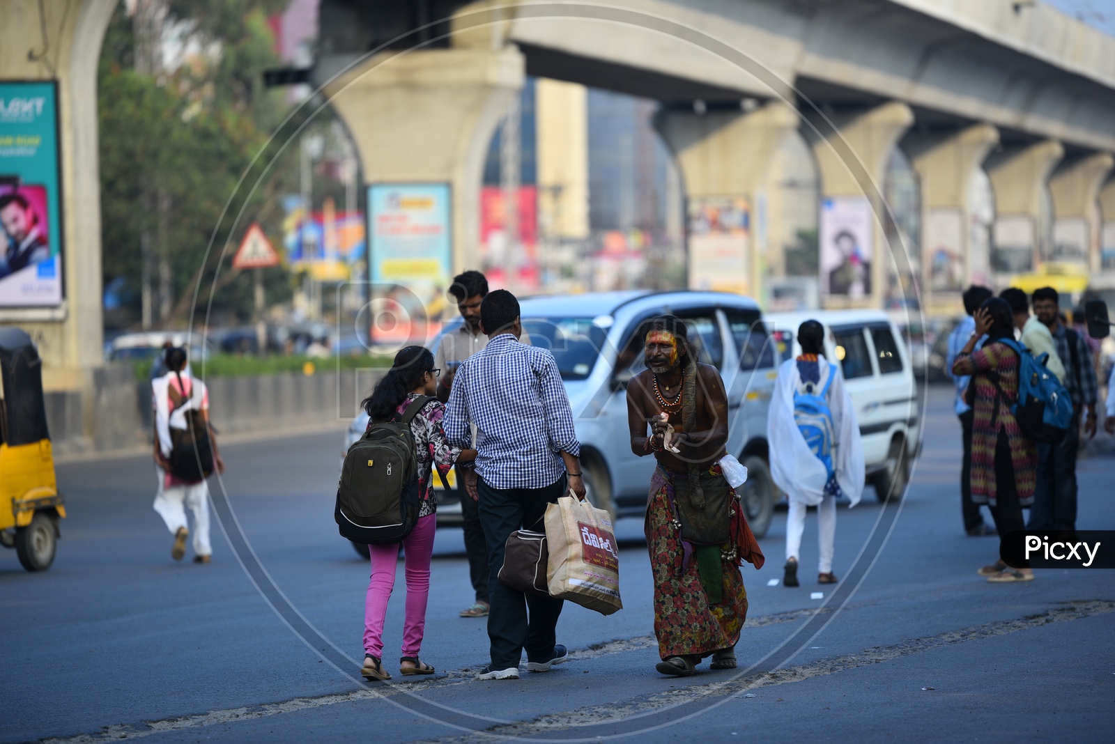 Image of People dress up like Pothu Raju( A historic face in Telangana ...