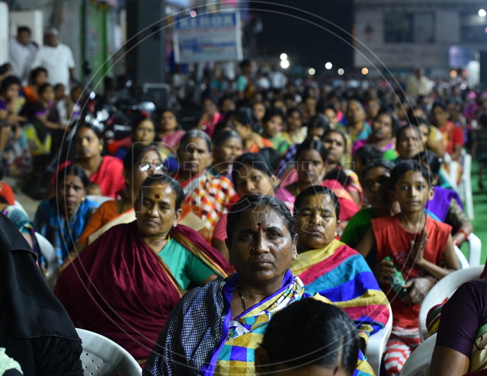 Image of Crowd at Praja Aashirwada sabha by TRS MLA Candidate ...