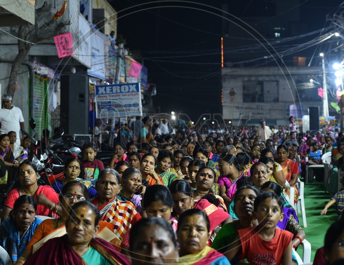 Image of Crowd at Praja Aashirwada sabha by TRS MLA Candidate ...
