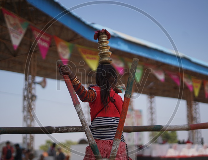 Image of The Contortionist Society Girl Performing Circus on Indian ...
