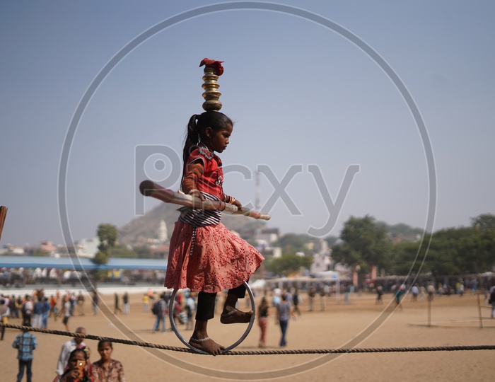 Image of The Contortionist Society Girl Performing Circus on Indian ...