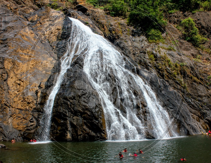 Image of A Beautiful Water Falls in Goa , Dudhsagar Falls-GH941346-Picxy