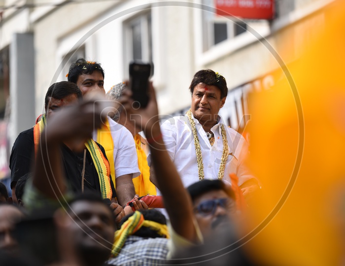 Image of Nandamuri BalaKrishna TDP MLA Hindupur in a Road Show As a ...