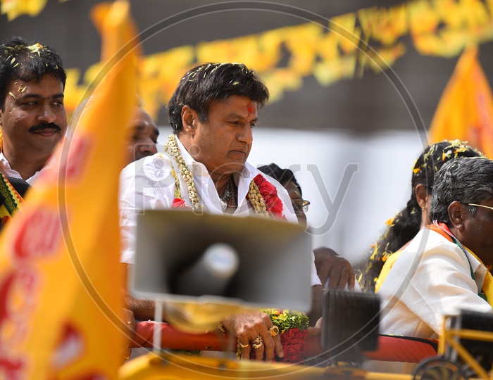 Image of Nandamuri BalaKrishna TDP MLA Hindupur and Bhavyas Anand Prasad Telangana TDP MLA ...