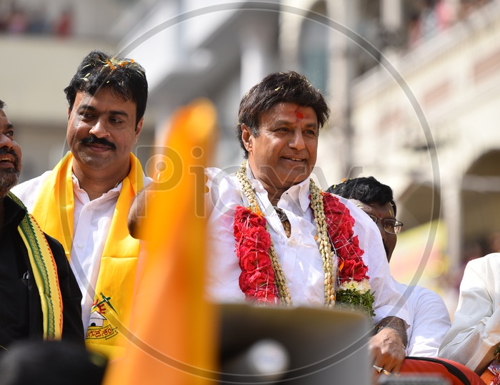 Image of Nandamuri BalaKrishna TDP MLA Hindupur in a Road Show As a ...