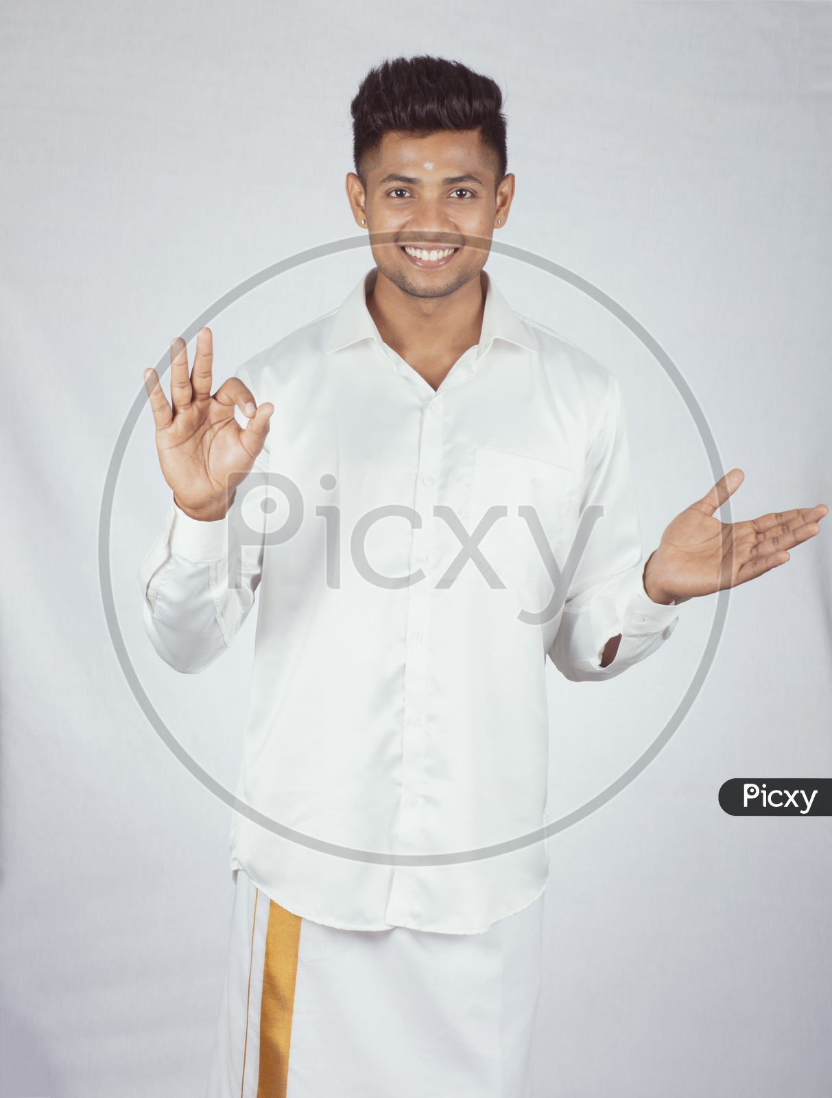 Image of An Indian Male Model In traditional South Indian Attire ...