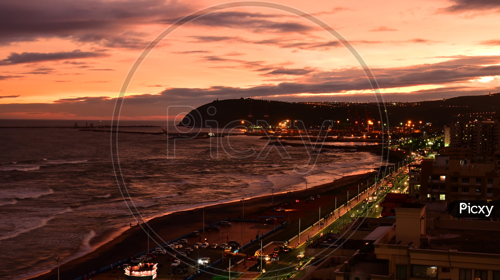 Image of A Beautiful View Of Vizag Beach and Dolphin Nose View Point on ...