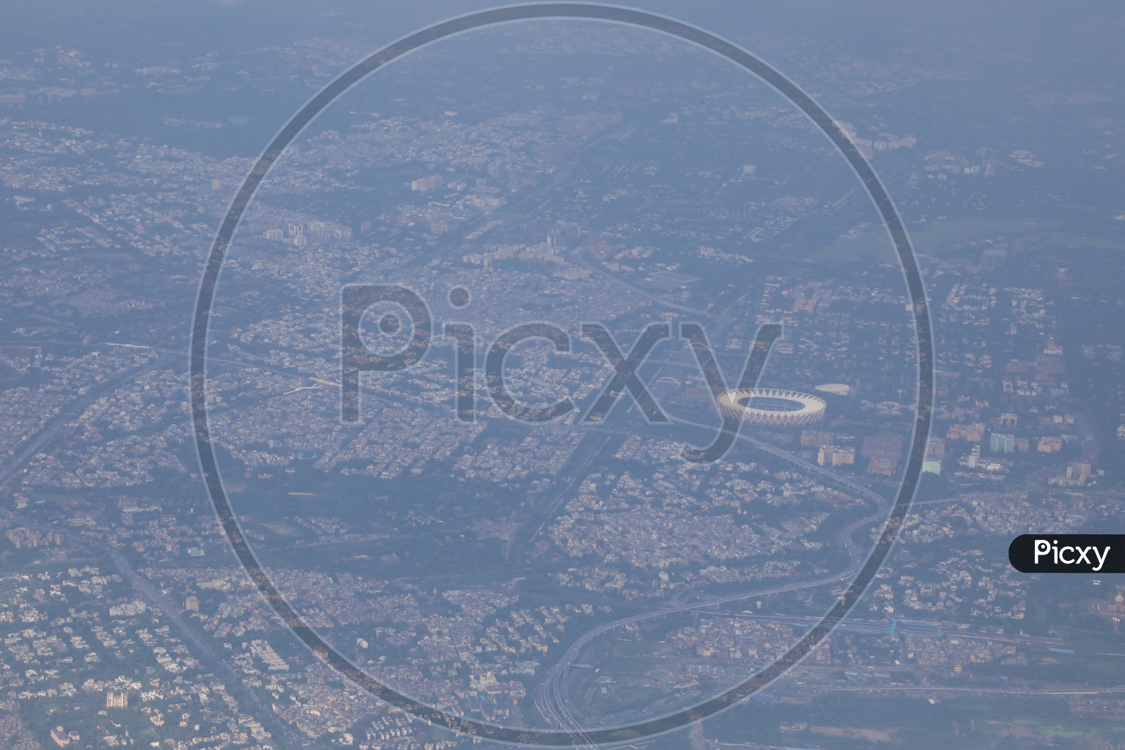Image of Beautiful Aerial Views of Delhi Shot From Flight Window ...