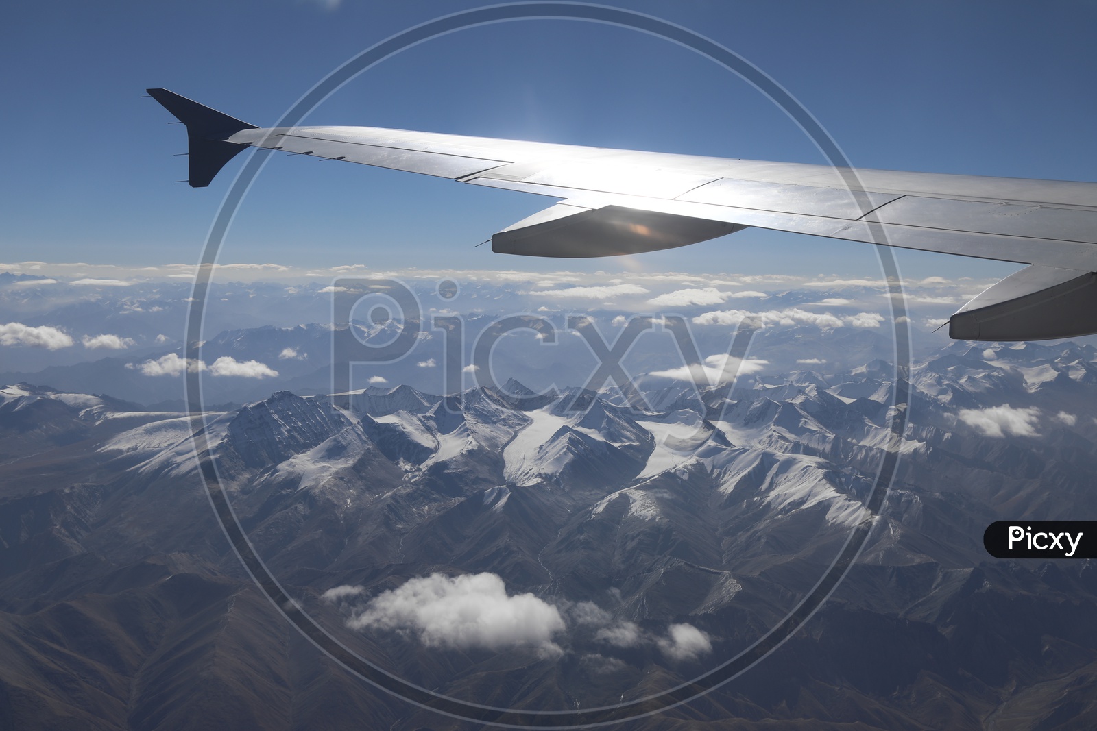 Image of Beautiful Aerial View of Mountain Ranges of Leh From Flight ...