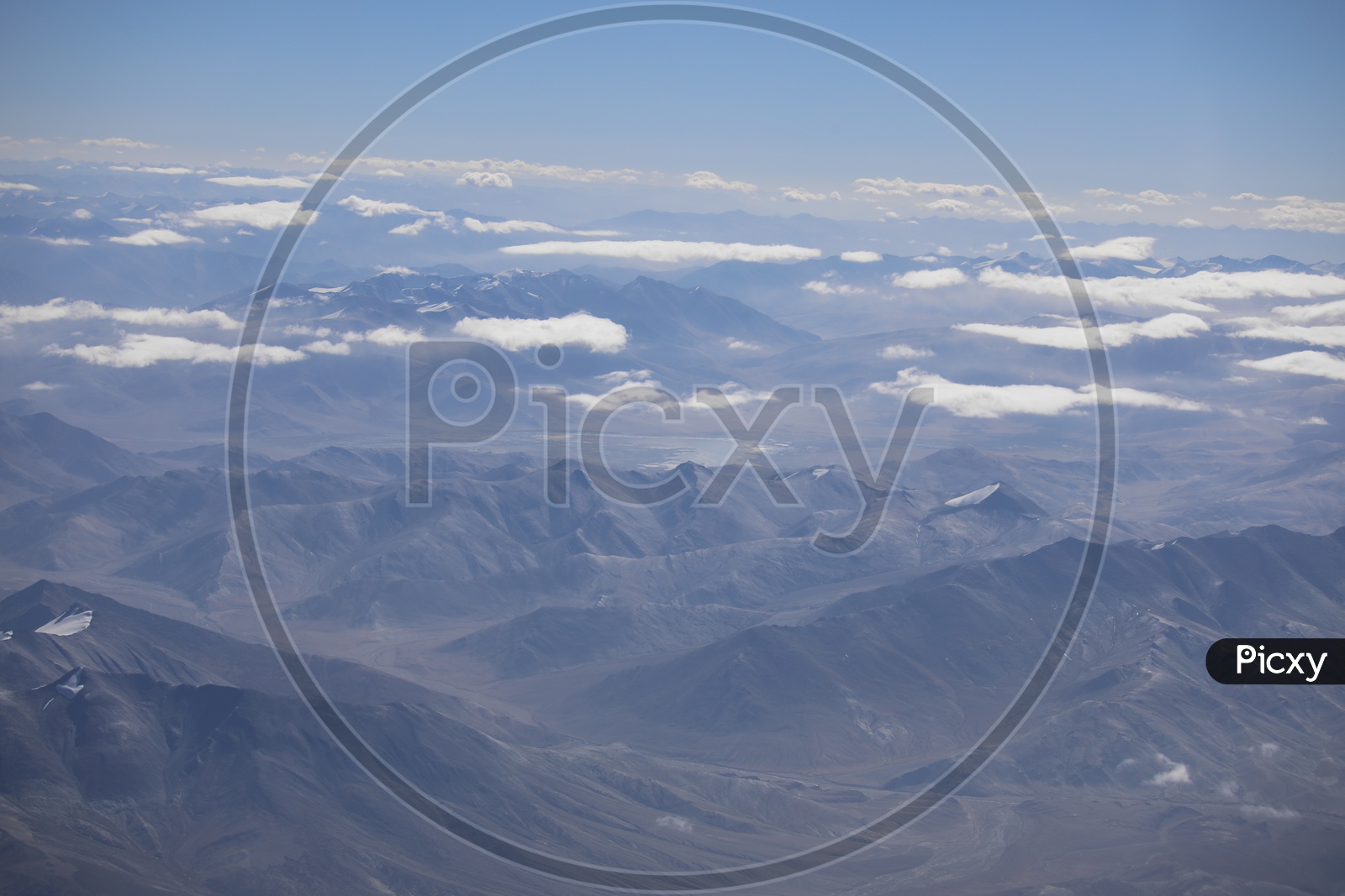Image of Beautiful Aerial View of Mountain Ranges of Leh From Flight ...