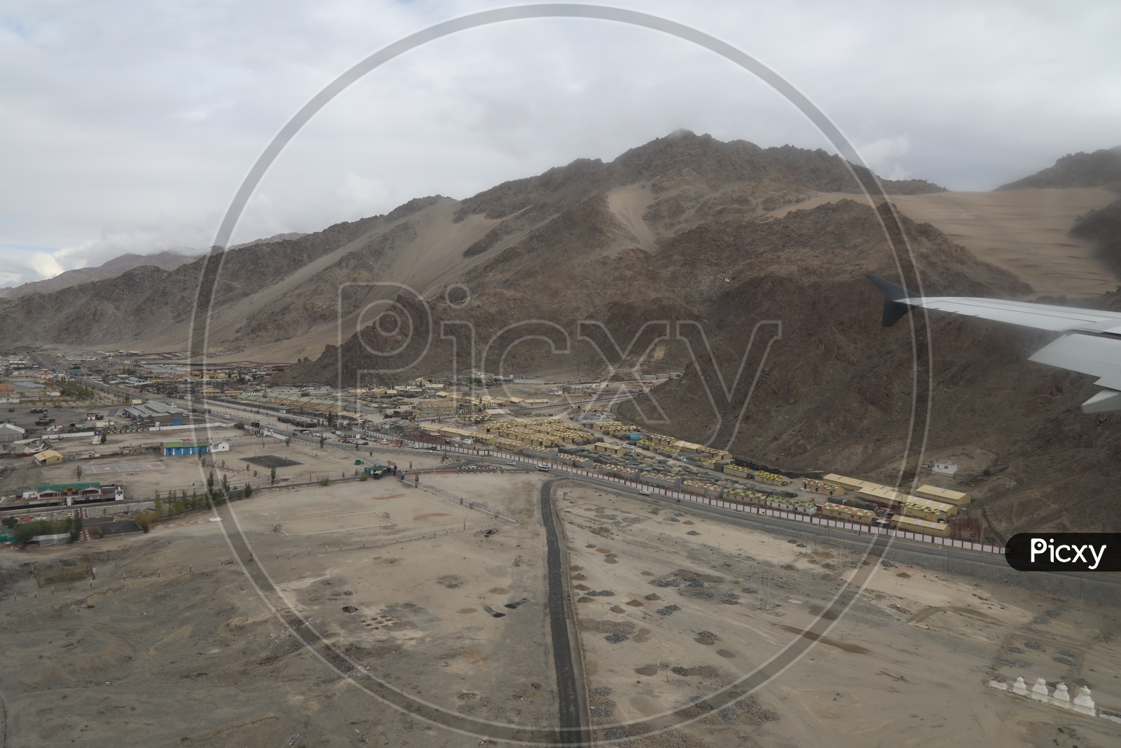 Image of Leh in aerial view from flight window-QP484403-Picxy