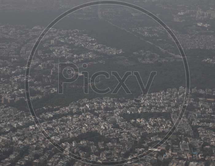 Image of Aerial Views Of New Delhi From Flight-DY620661-Picxy