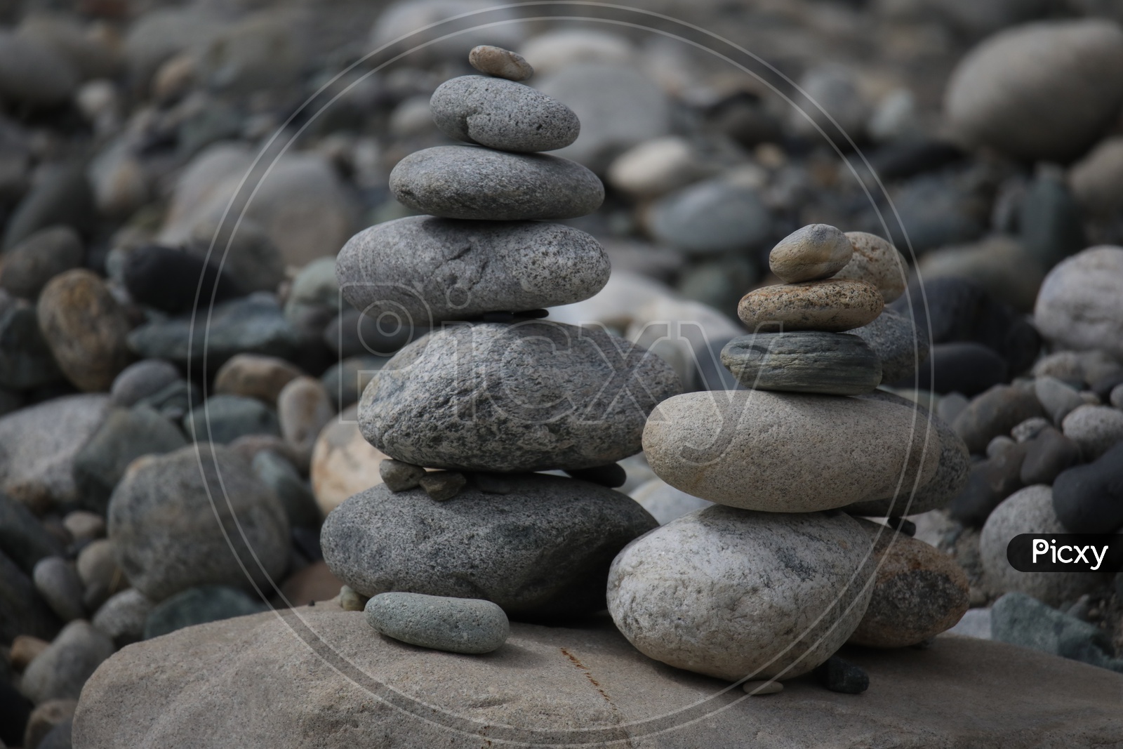 Image of Stones Arranged on Top Each other Closeup Shot-DY401996-Picxy