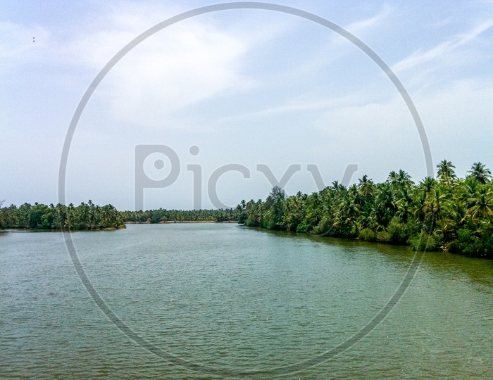 Image of A Beautiful Backwaters In Malpe , Karnataka-JQ969755-Picxy