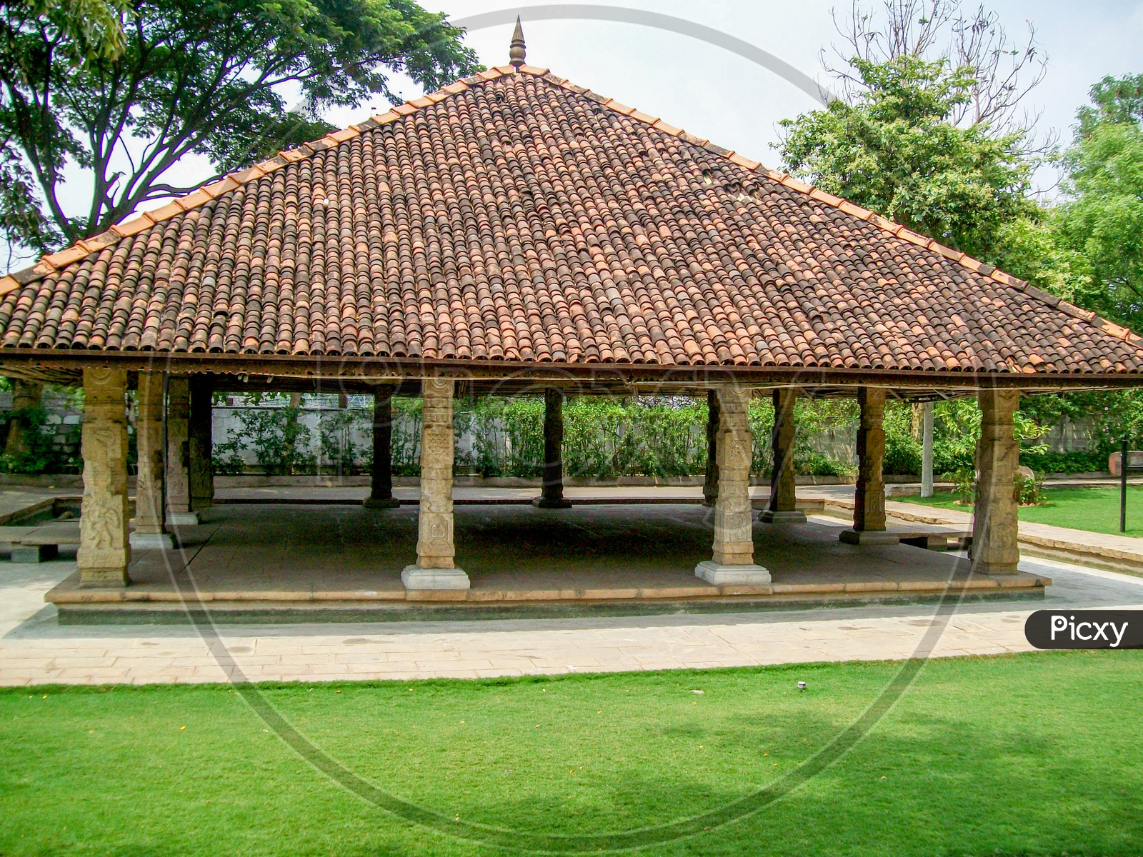 Image of A Small Hut in a Garden-QH841529-Picxy