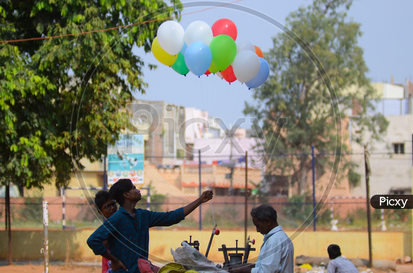 Image of Balloon maker, balloon seller, colorful balloons-VM313807-Picxy