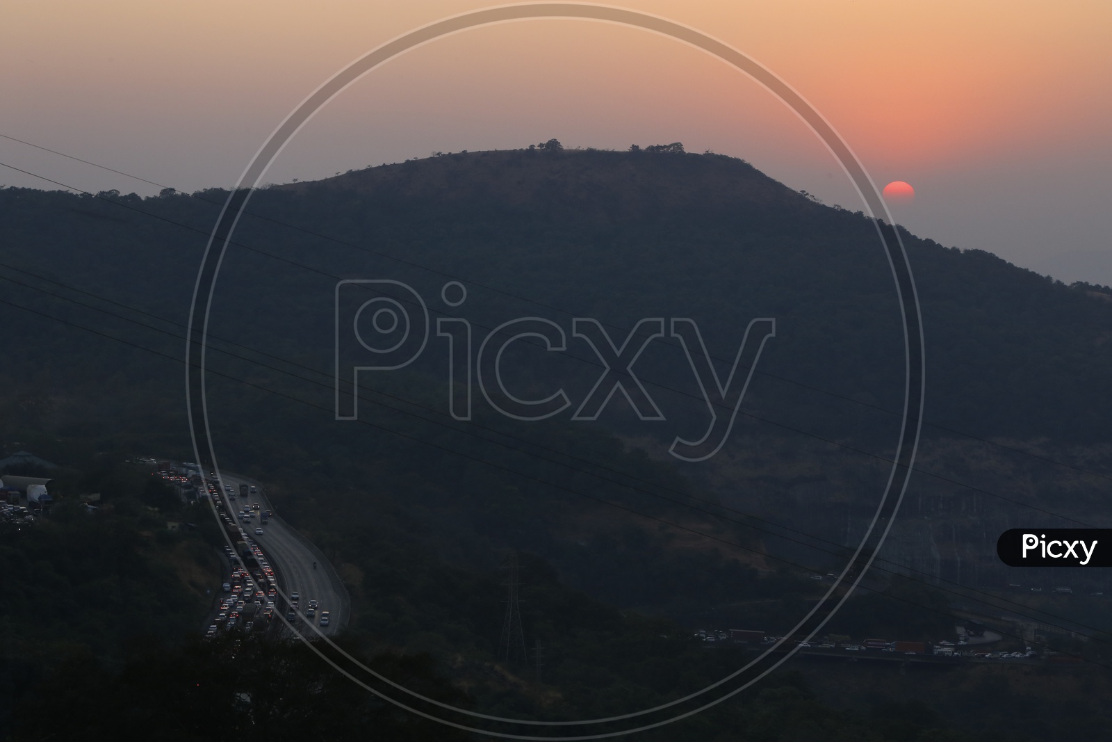 Image of Beautiful Mountains of Lonavala with sunrise in the sky ...