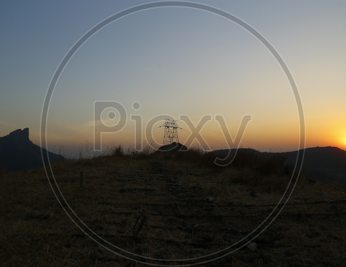 Image of Beautiful Mountains of Lonavala with Sunrise in the sky ...