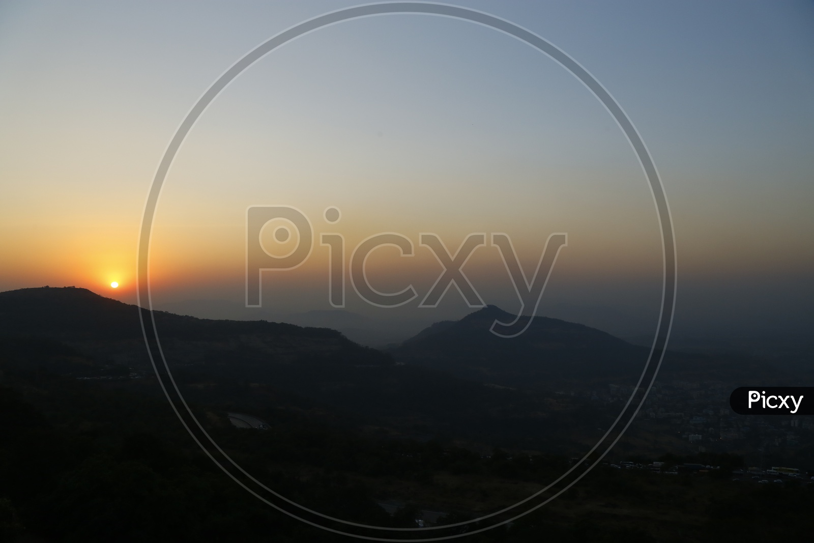 Image of Beautiful Mountains of Lonavala with Sunrise in the sky ...