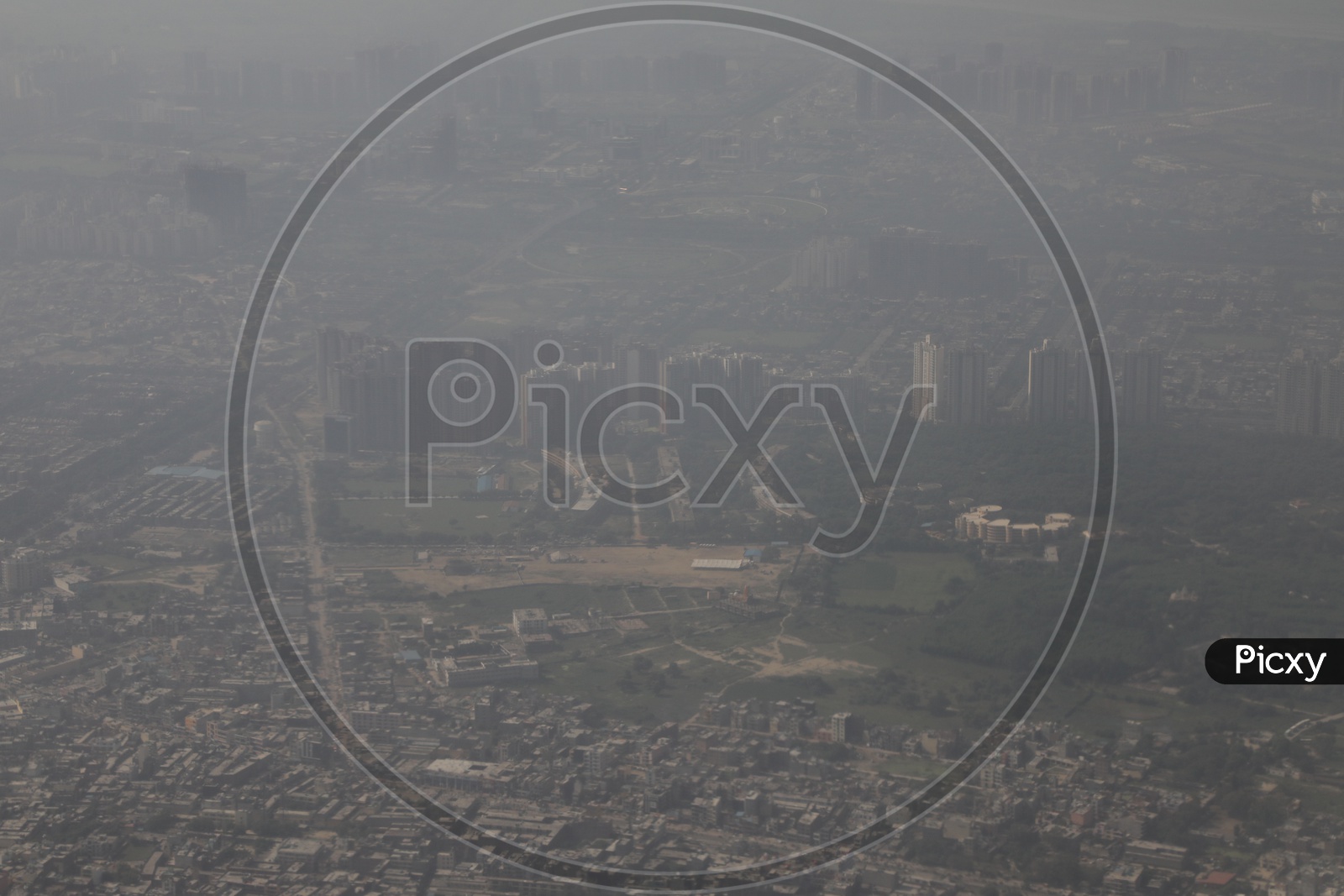 Image of Aerial View Of Hyderabad City From Flight Window-ZW404999-Picxy