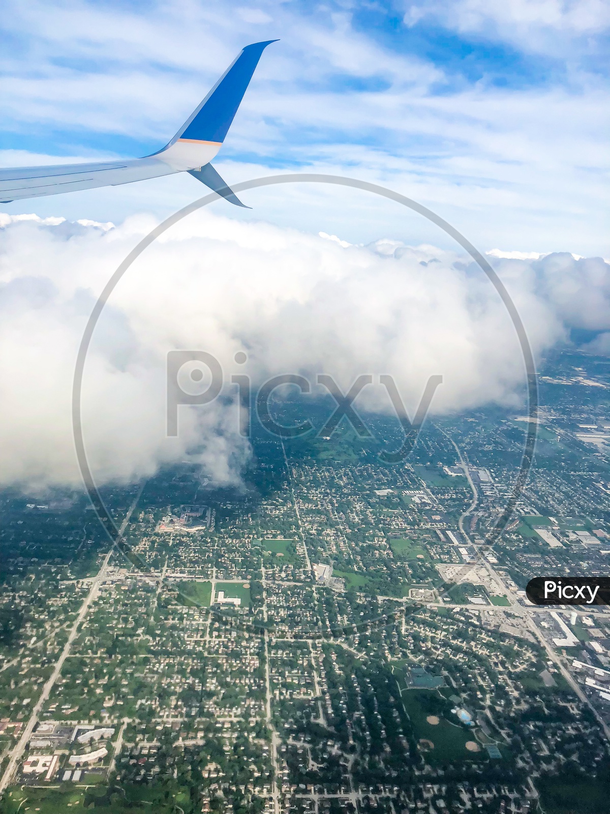 Image of Chicago View from Flight-MY145680-Picxy