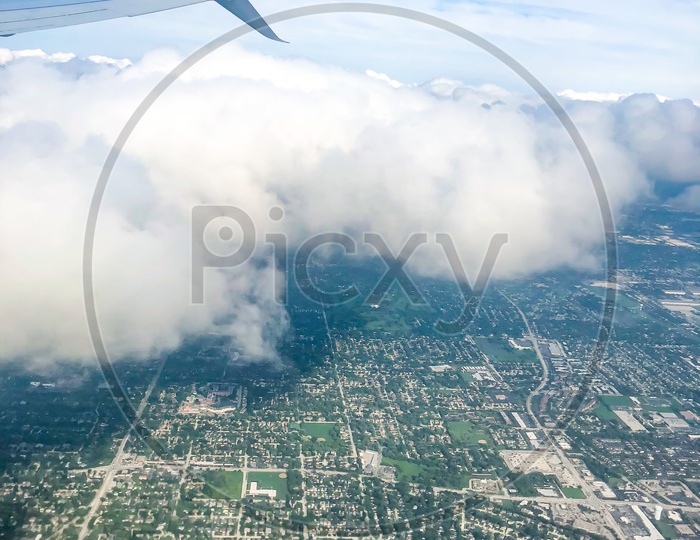 Image of Chicago View from Flight-MY145680-Picxy