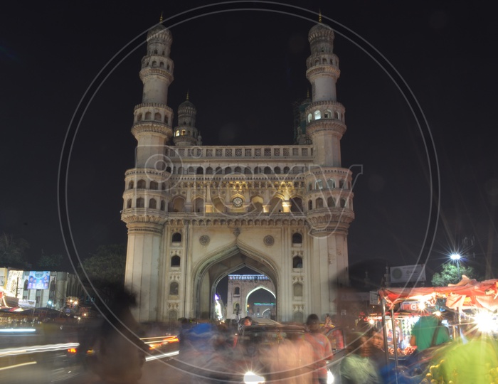 Image of Night View of Charminar, Hyderabad-TC430346-Picxy