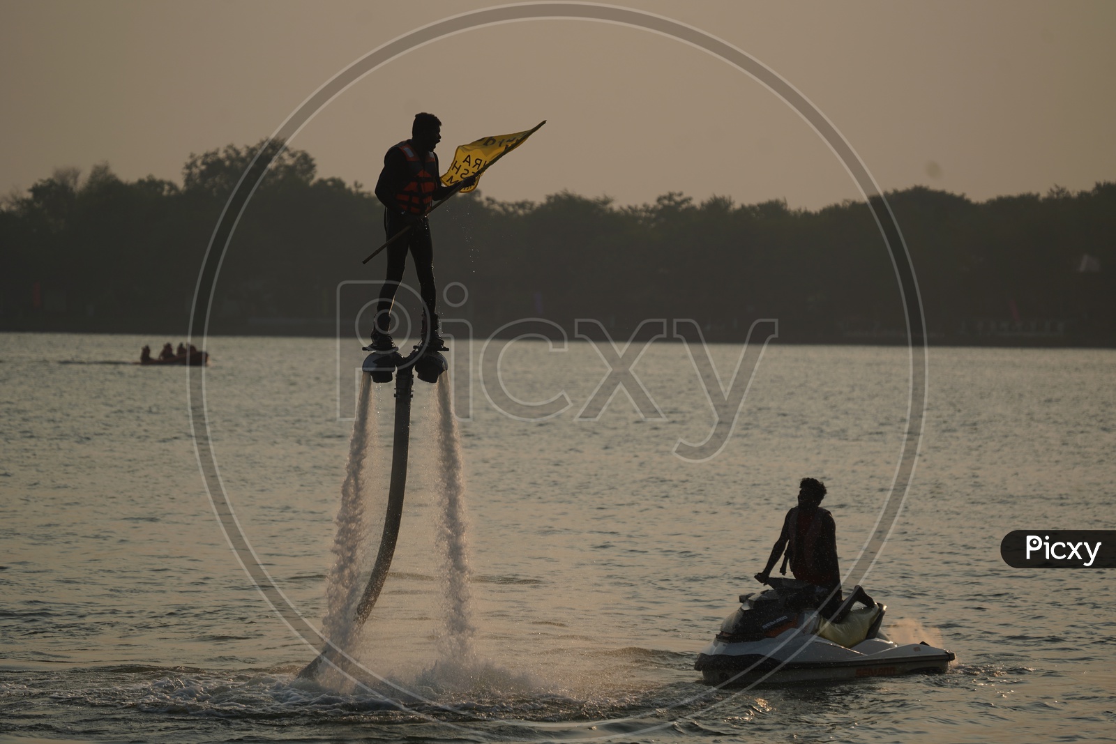 Image of Water Hover boarding at Amaravati Air Show 2018 or Vijayawada ...