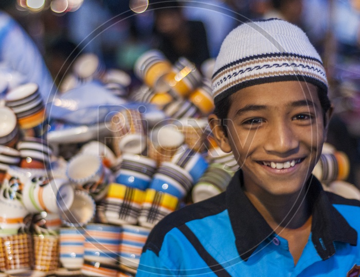 Image of Muslim Boy on the Streets of Hyderabad-ZZ862415-Picxy